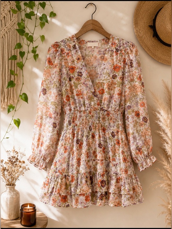 Veronica Beard | Dresses | Veronica Beard Saera Smocked Multi Floral ...